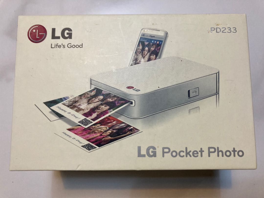 LG Pocket Photo PD233 with 20 HP Sticky Backed Photo Sheets and Paper ...