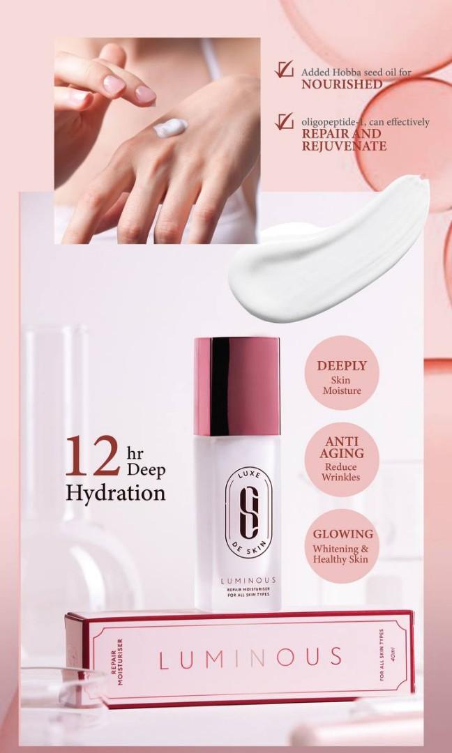 Luxe De Skin Luminous Moisturiser, Beauty & Personal Care, Face, Face ...