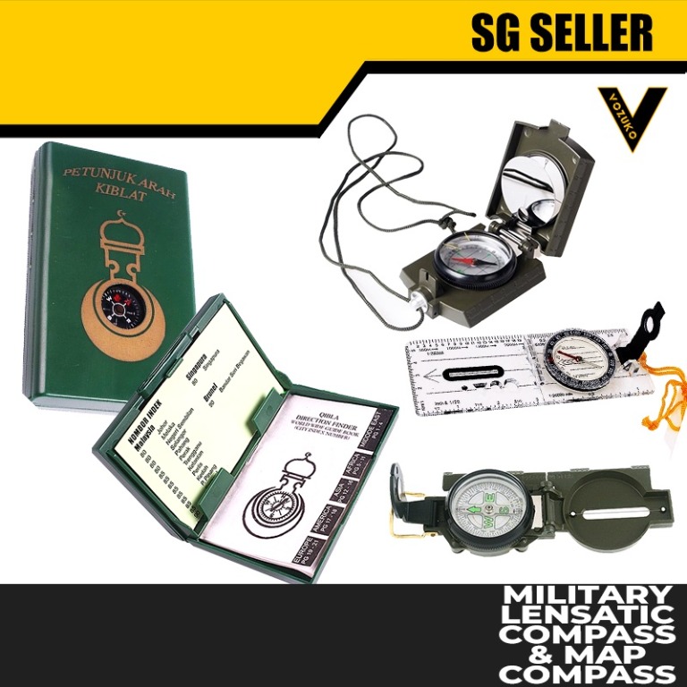MILITARY GRADE LENSATIC COMPASS AND COMPASS FOR SCHOOL/TREKKING/LESSONS ...