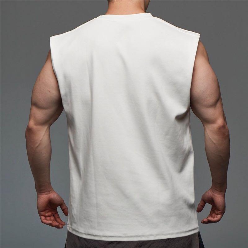 Muscle White Singlet, Men's Fashion, Tops & Sets, Tshirts & Polo Shirts ...