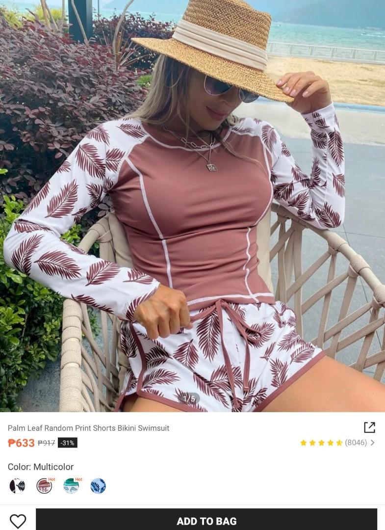 Original Shein Rash guard Swimsuit, Women's Fashion, Swimwear, Rash ...