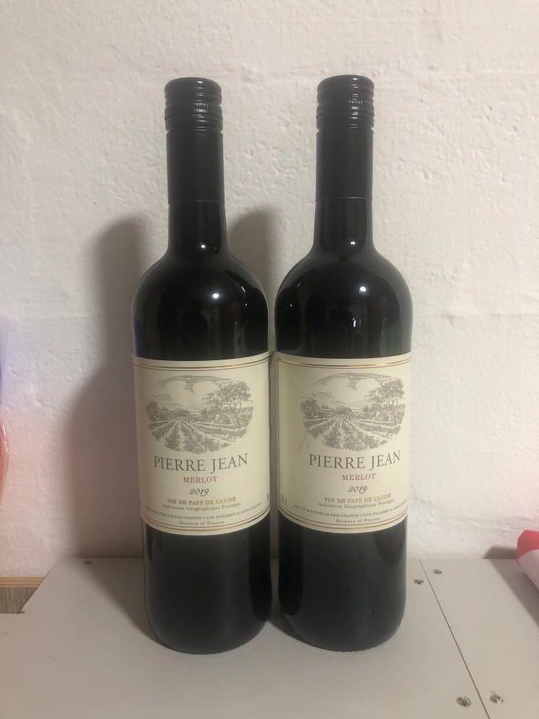 Pierre Jean Merlot 2019 - 13% 750ml x 2bot, Food & Drinks, Alcoholic ...