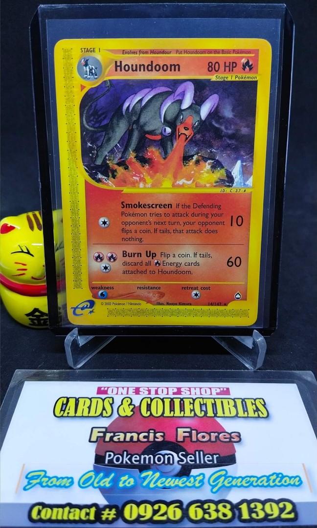 Pokemon Card - HOUNDOOM #14 - RARE (AQUAPOLIS) YEAR 2003, Hobbies ...