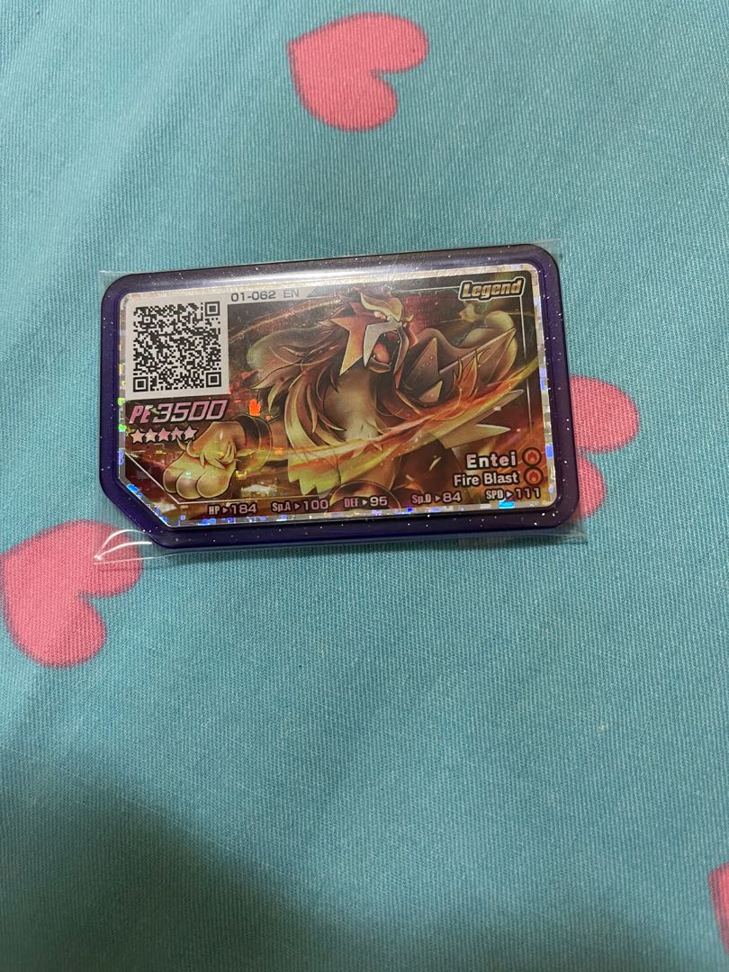 Pokemon Gaole 5 Stars Entei, Hobbies & Toys, Toys & Games on Carousell