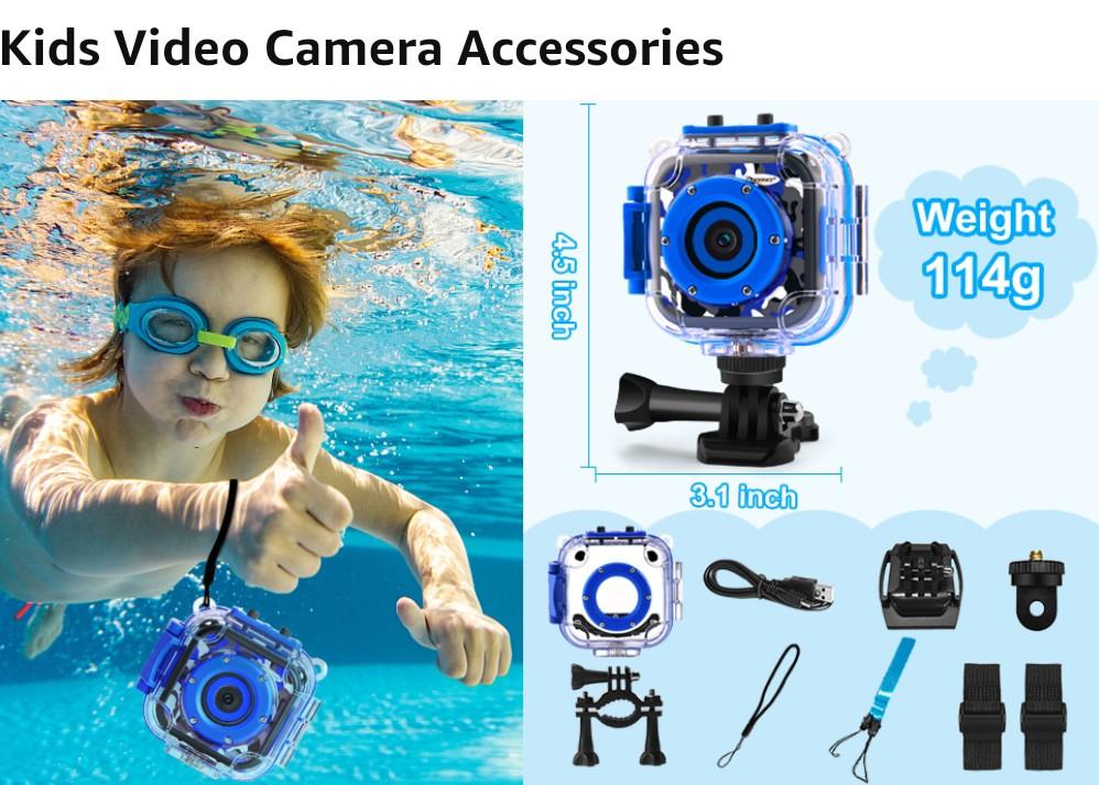 PROGRACE Kids waterproof underwater digital sport action Camera ...