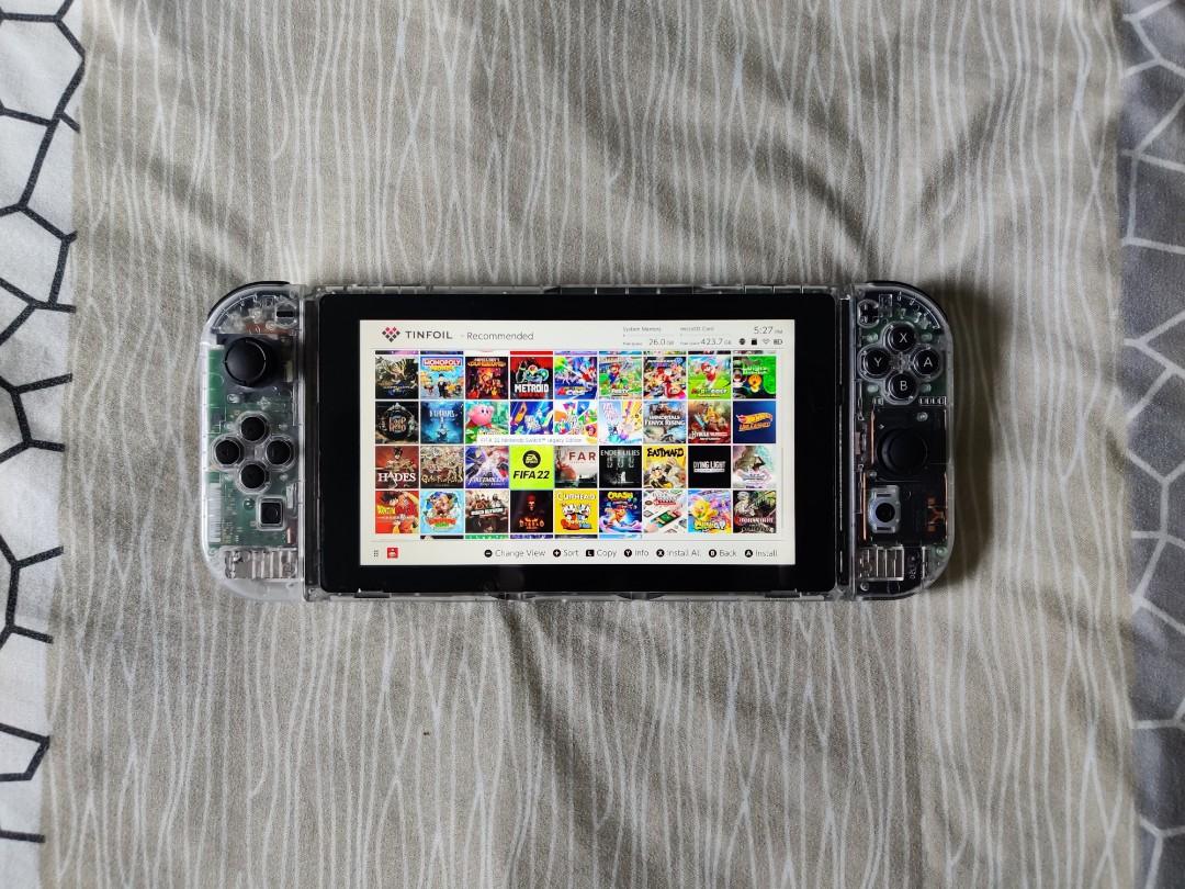 Rare 512GB Transparent Modded Nintendo Switch, Video Gaming, Video ...