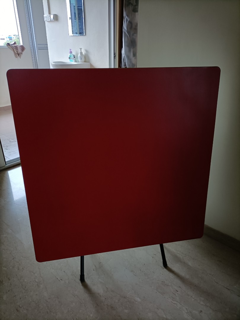 Red Square Table, Furniture & Home Living, Furniture, Tables & Sets on ...
