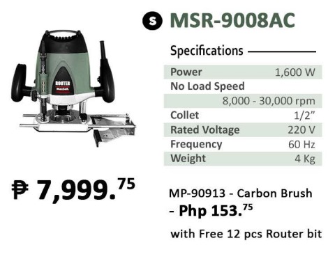 ROUTER (MSR-9008AC), Commercial & Industrial, Construction Tools ...