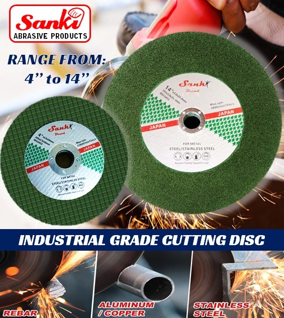 SANKI STAINLESS STEEL CUTTING DISC- 4" TO 14", Furniture & Home Living ...