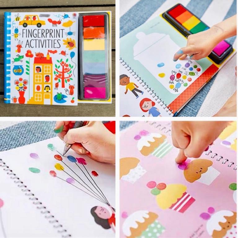 [SG seller] Kids Fingerprint Book Activity Toddler Fingerpainting ...