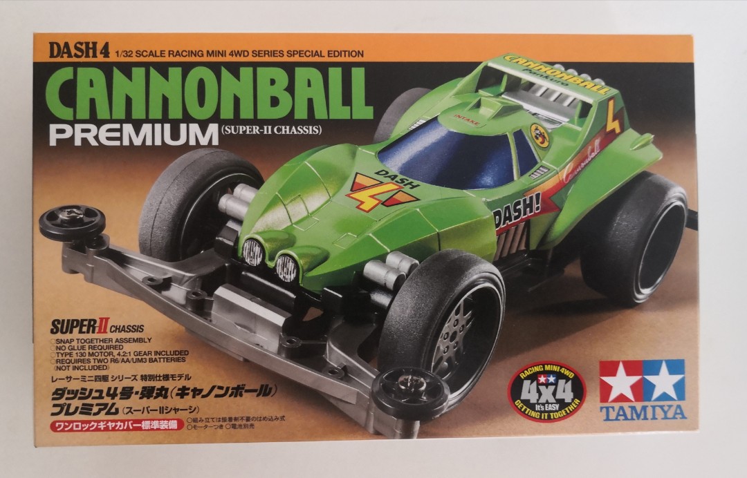 Tamiya-95225 DASH-4 CANNONBALL PREMIUM SUPER-II CHASSIS, 興趣及遊戲, 玩具 & 遊戲 ...