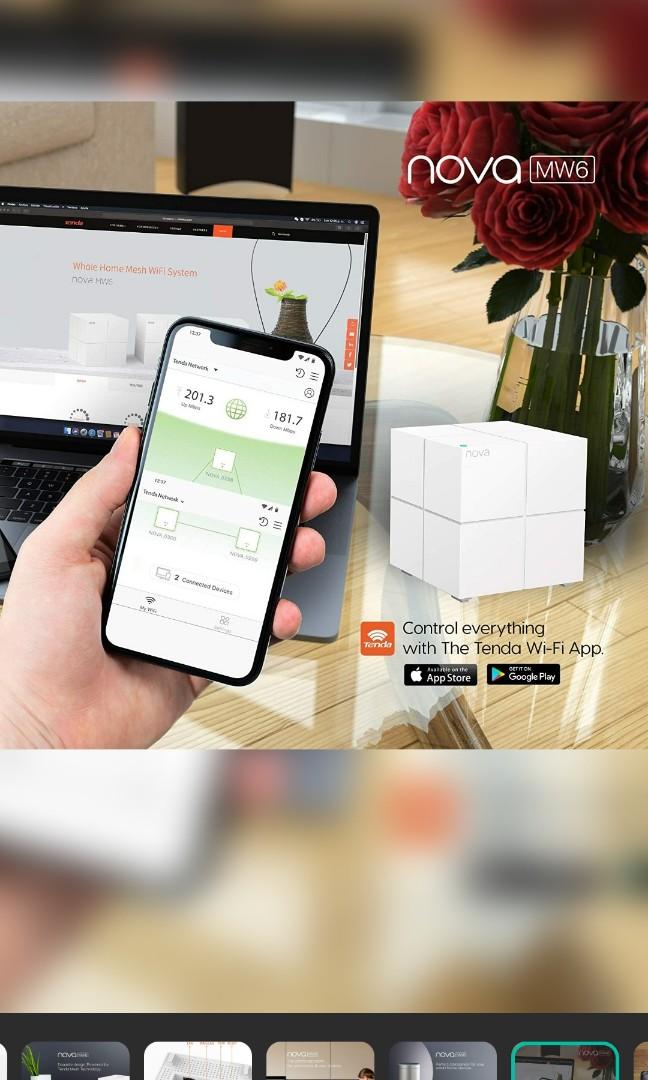 Tenda NOVA , MW 6 mesh router(pair, dual set, Mobile Phones & Gadgets ...