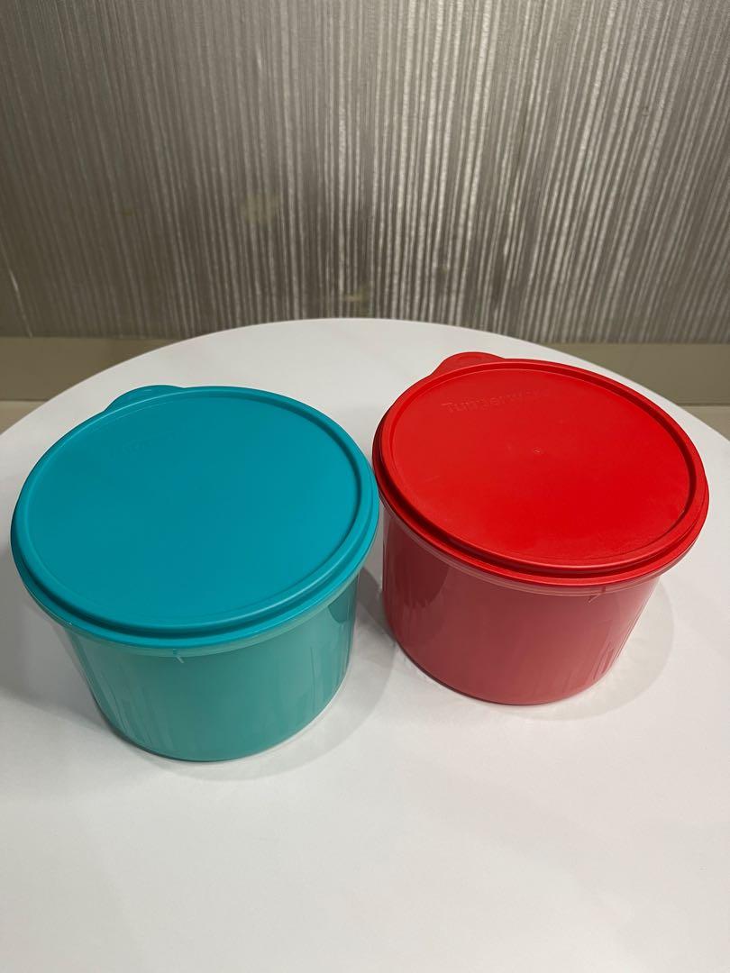 Toples Tupperware Set Merah & Biru, Kitchen & Appliances di Carousell