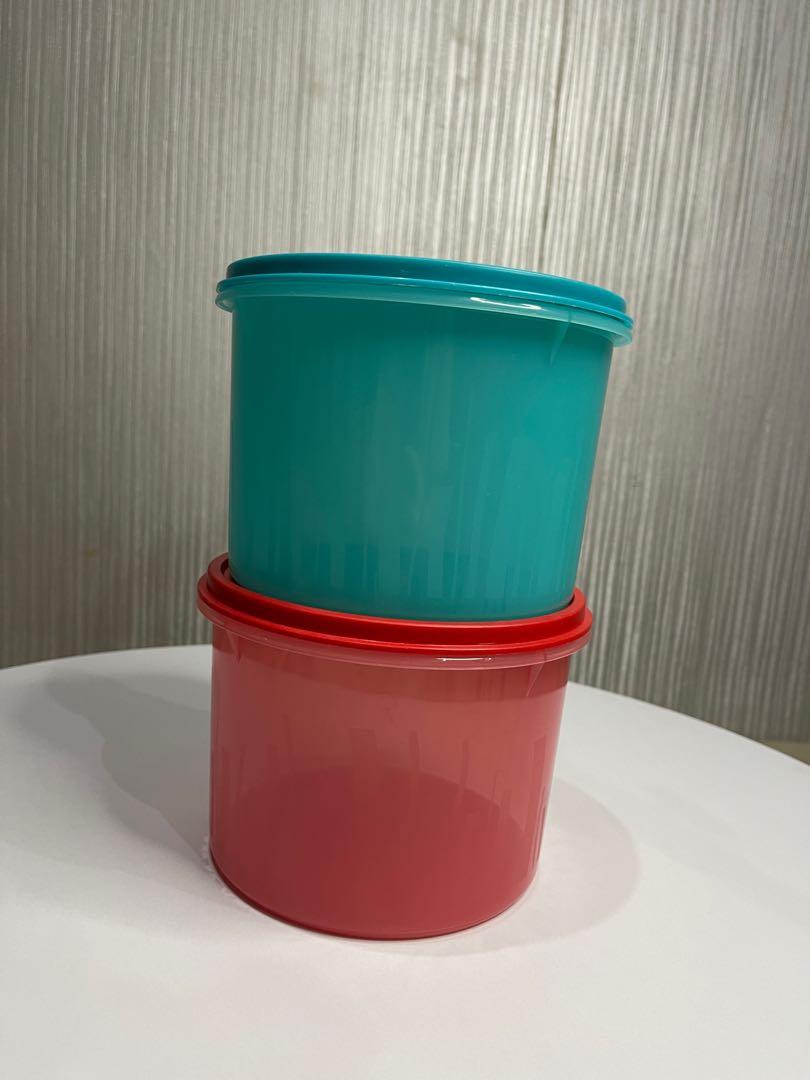 Toples Tupperware Set Merah & Biru, Kitchen & Appliances di Carousell