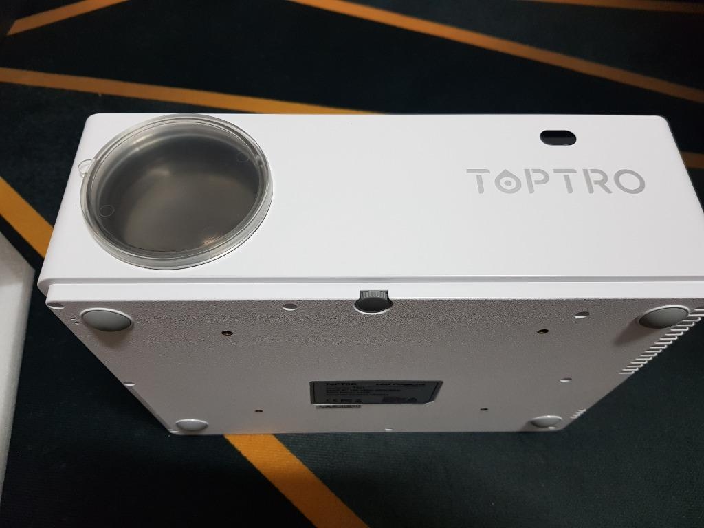 TOPTRO TR81 Native 1080P Bluetooth Projector in White - 350" Display ...