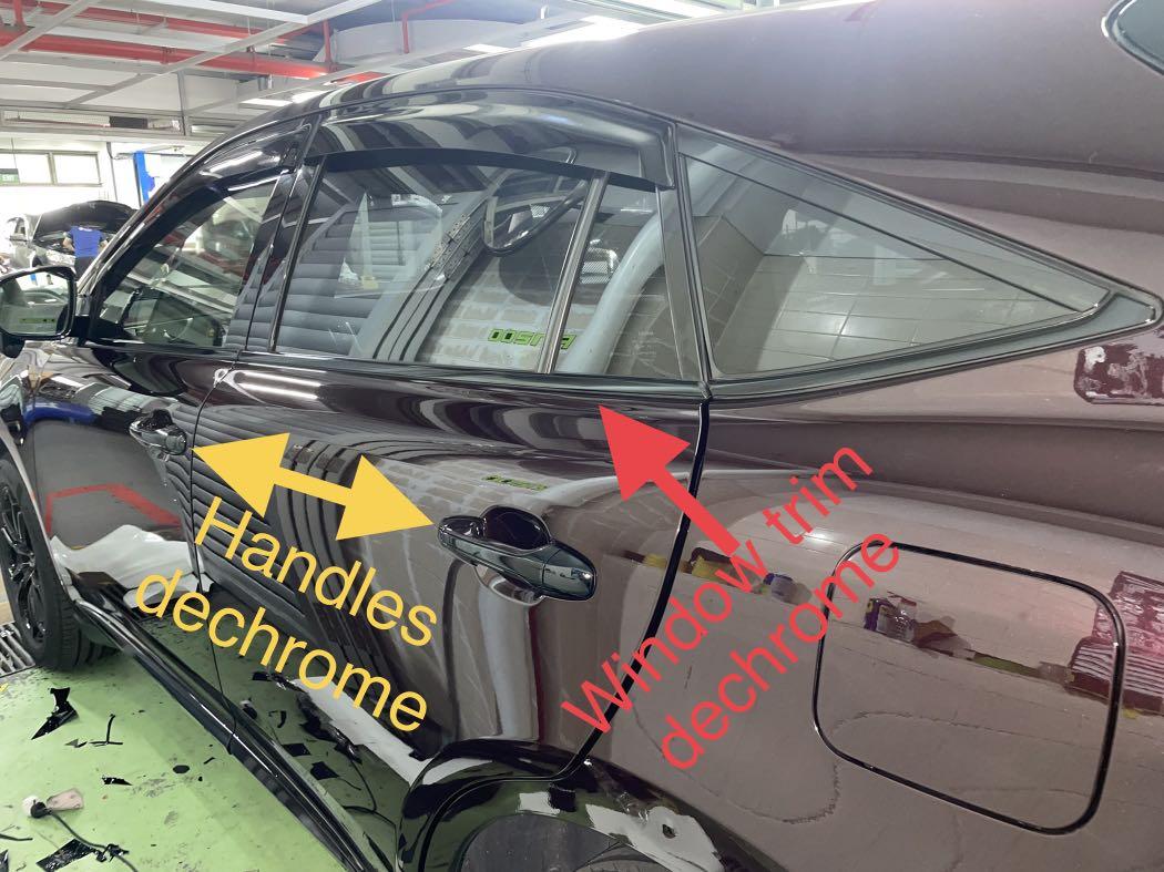 Toyota harrier car extended bonnet/ hood, handle, window tim, door ...