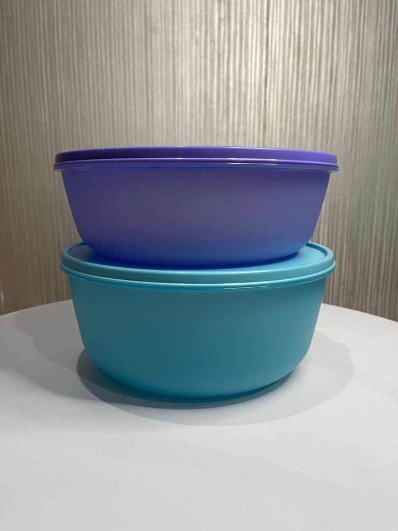 Tupperware Ungu Biru Bulat Tinggi, Kitchen & Appliances di Carousell