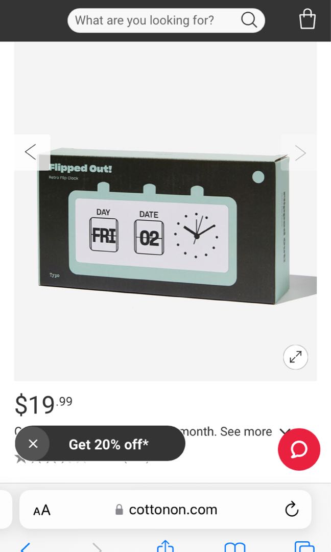 Typo Retro Flip Clock in denim blue, Hobbies & Toys, Stationery & Craft ...