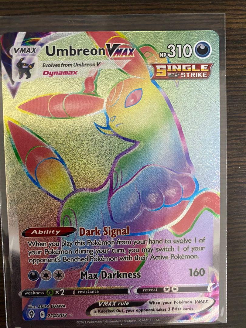 Umbreon Vmax Rainbow !, Hobbies & Toys, Toys & Games on Carousell