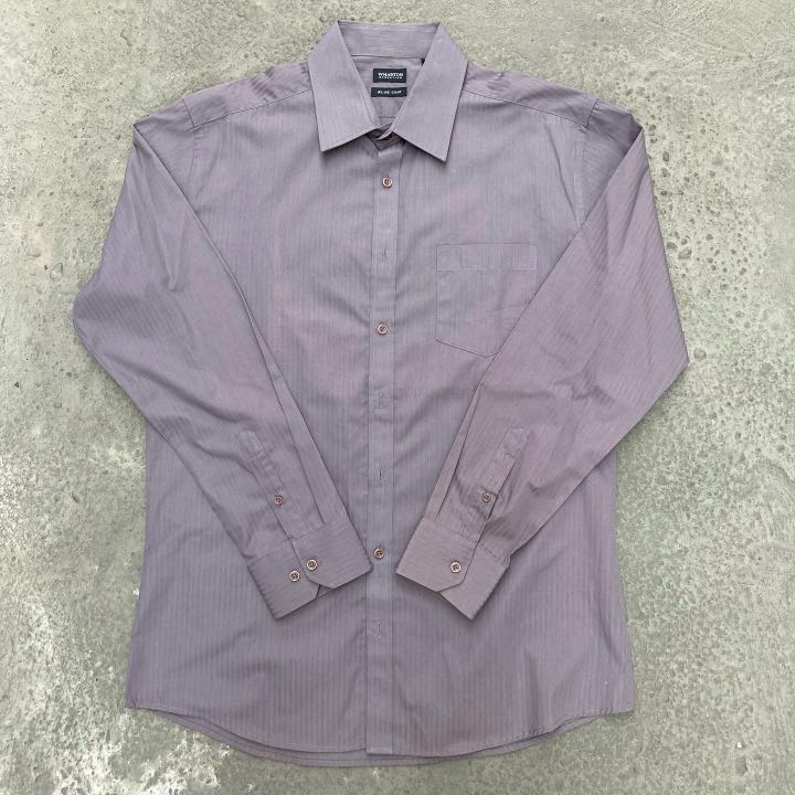 Wharton Long Sleeve Pinstripes Button Up, Men's Fashion, Tops & Sets ...