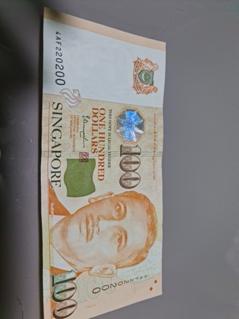 $100 Singapore dollars fancy numbers notes, Hobbies & Toys, Memorabilia ...