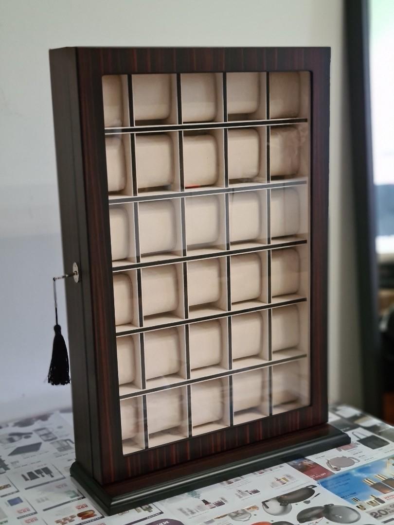 30 Slot Watch Case/Watch Display Cabinet, Men's Fashion, Watches ...