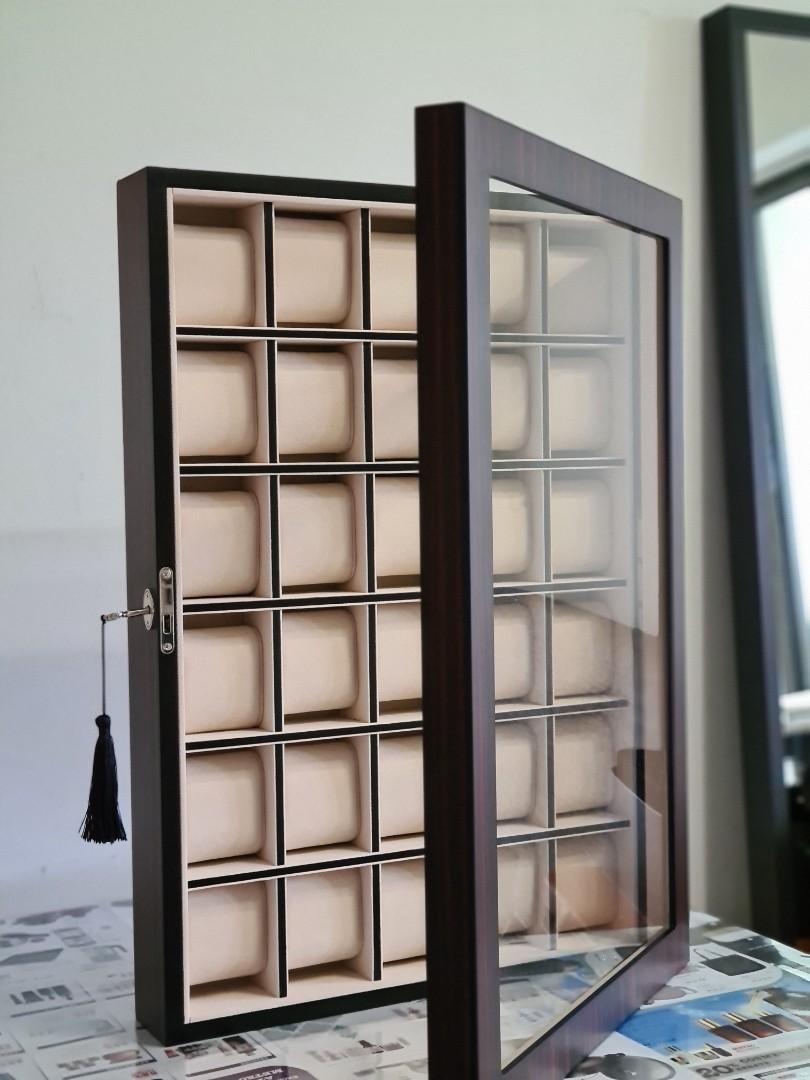 30 Slot Watch Case/Watch Display Cabinet, Men's Fashion, Watches ...