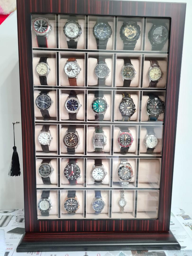 30 Slot Watch Case/Watch Display Cabinet, Men's Fashion, Watches ...