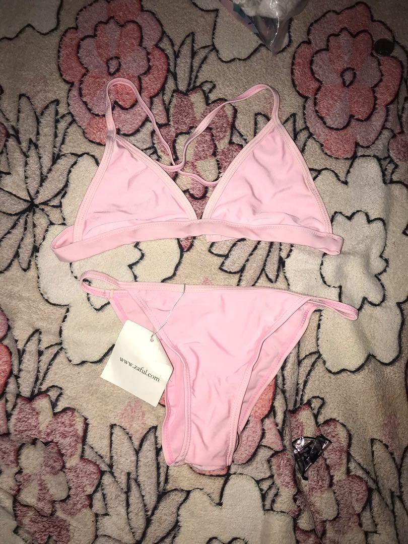 Pink classic triangle bikini, Women's Fashion, Swimwear, Bikinis ...