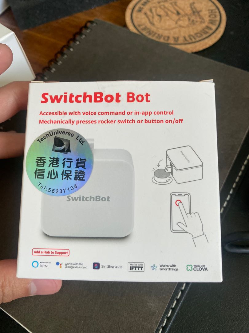 智能開關按鈕 SwitchBot Bot, 家庭電器, 電視 & 其他娛樂, 娛樂系統及智能家居產品 - Carousell