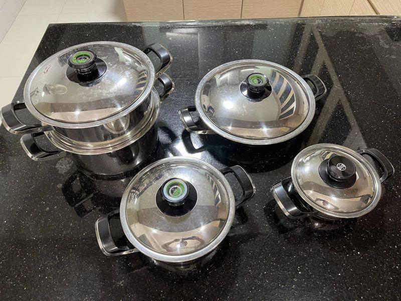 AMC Stainless Steel Pot Set, TV & Home Appliances, Kitchen Appliances ...