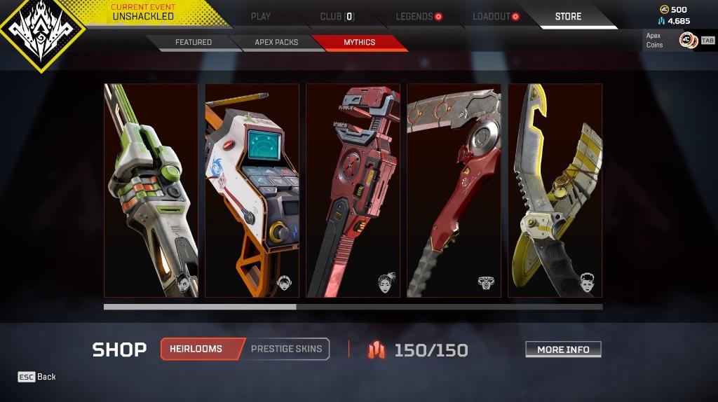 Apex Legends (Heirloom shards account), Video Gaming, Video Games ...