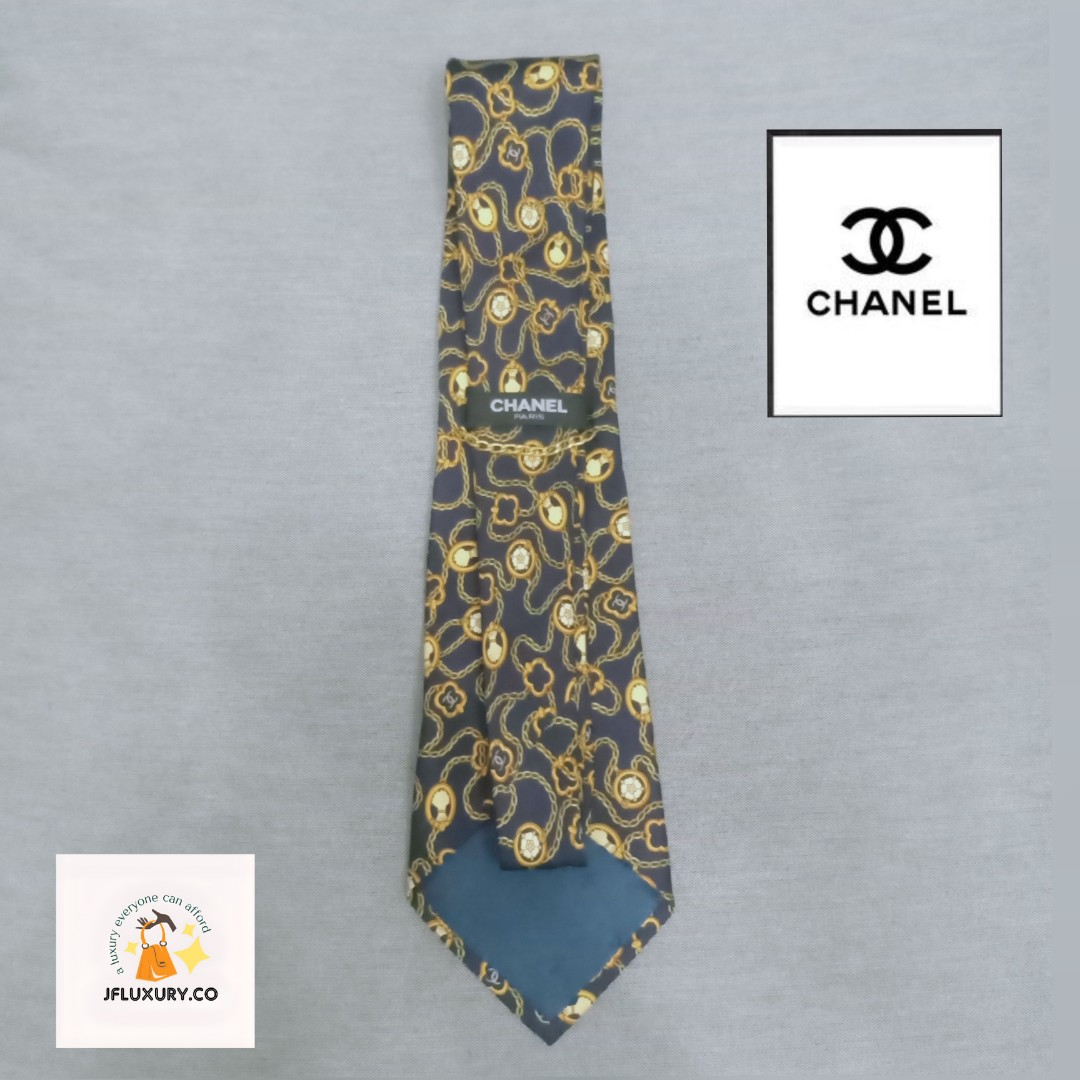Authentic Chanel Necktie, Men's Fashion, Watches & Accessories, Ties on ...