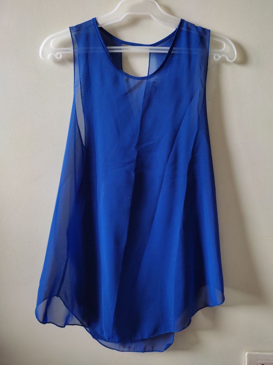 Blue Sheer Bikini Cover Up, Women's Fashion, Swimwear, Bikinis ...