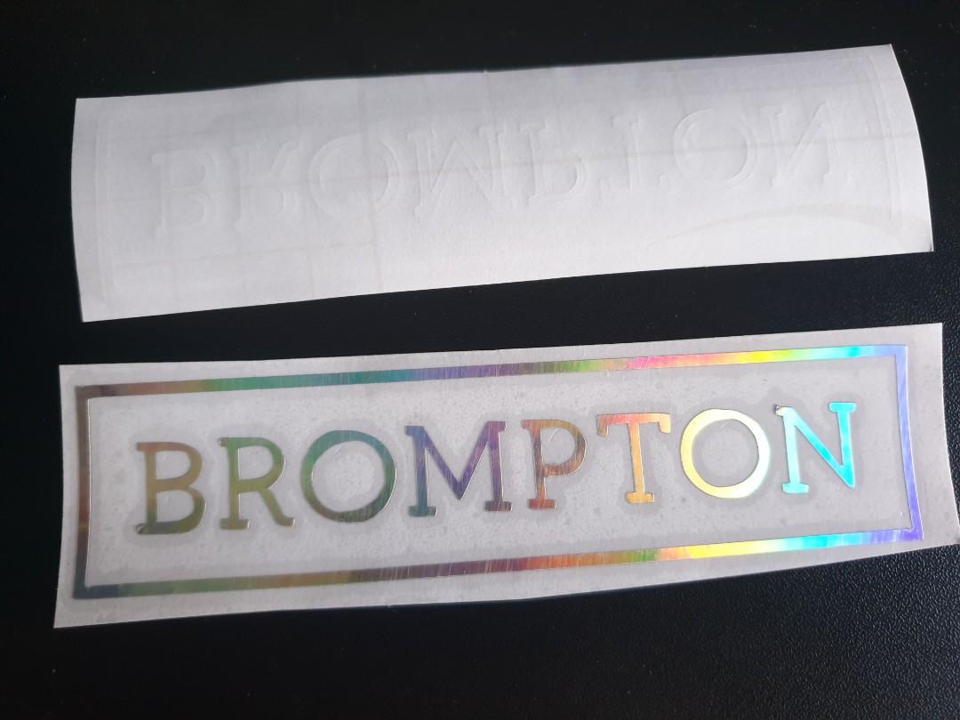 Brompton logo decal stickers (pair), Sports Equipment, Bicycles & Parts ...