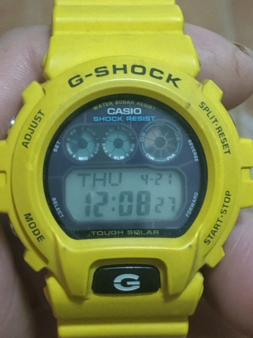Casio gshock g shock G6900 tough solar yellow, Men's Fashion, Watches ...