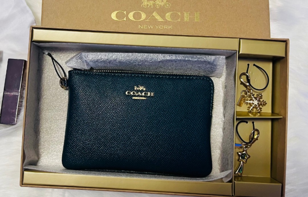Coach Box Wrislet with keychain, Luxury, Bags & Wallets on Carousell