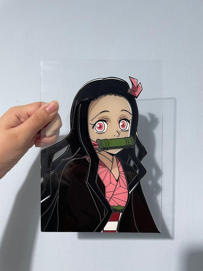 Completed Nezuko Kamado Glass Painting, Hobbies & Toys, Stationery ...