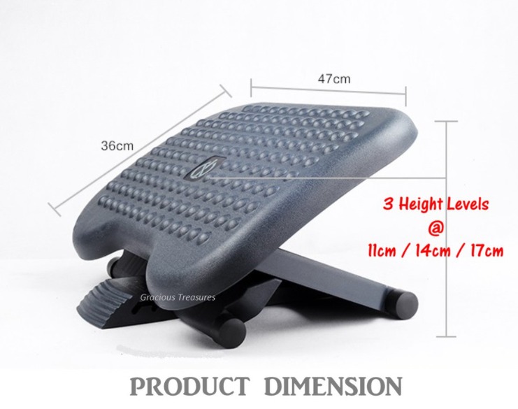 Ergonomic Foot Rest / Enhance your sitting posture / Adjustable Height ...