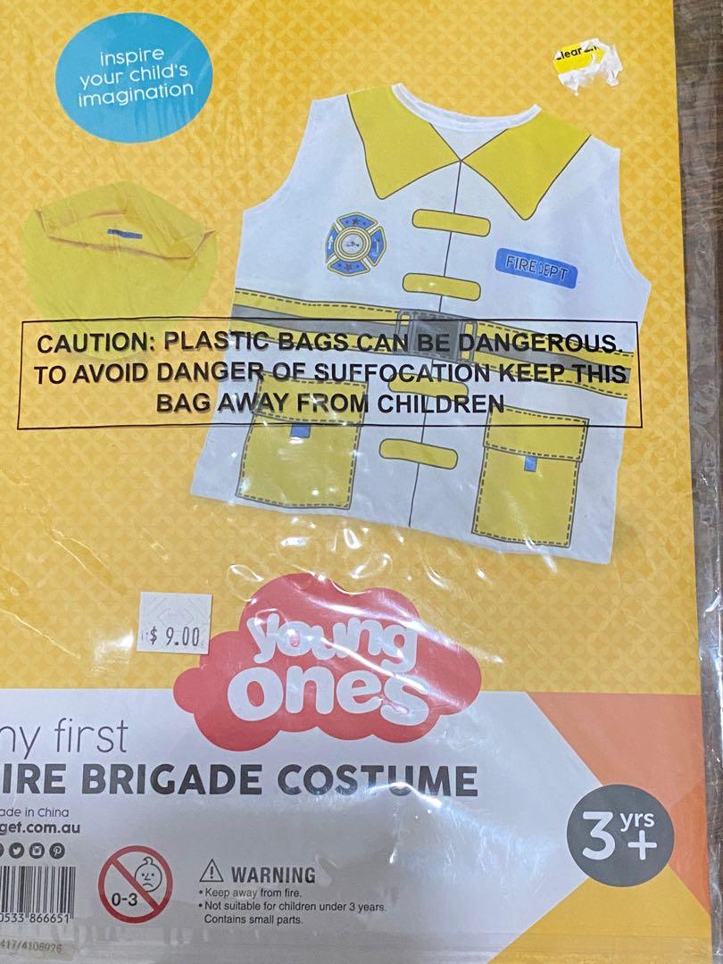 Fire Brigade Costume, Hobbies & Toys, Toys & Games on Carousell
