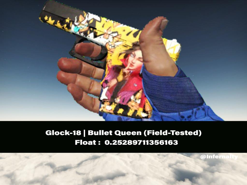 Glock-18 Bullet Queen FT CSGO SKINS KNIVES, Video Gaming, Gaming ...