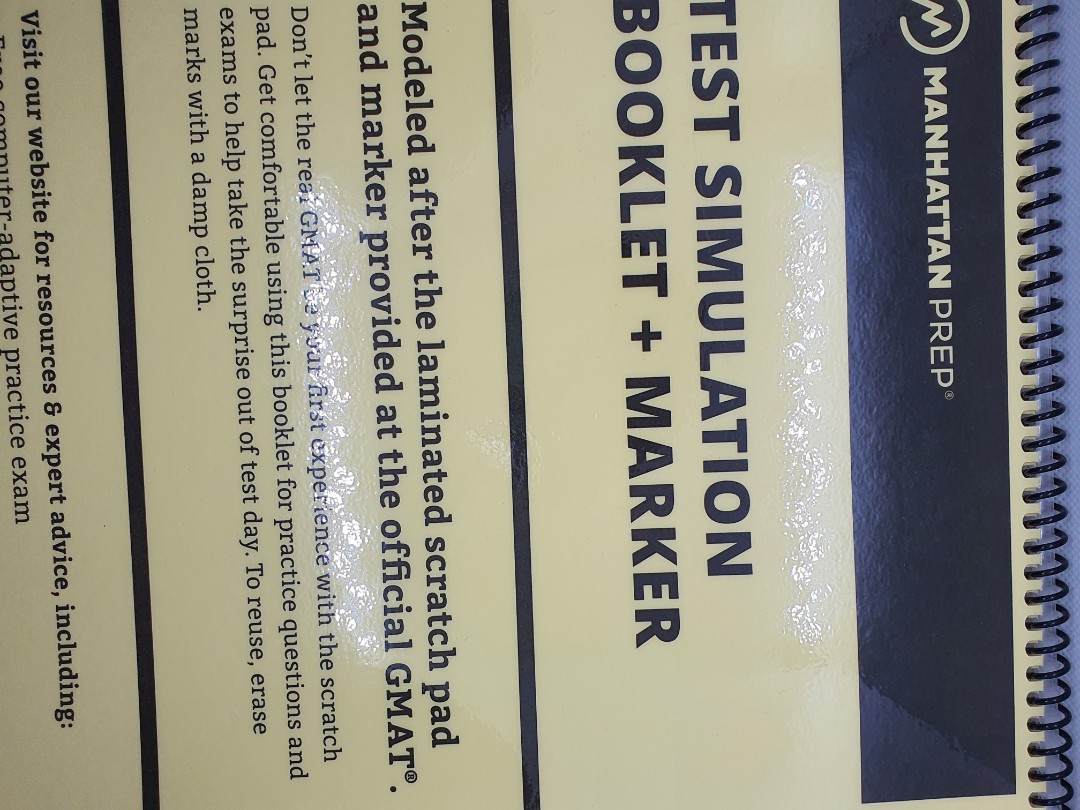 GMAT Test simulator and booklet plus marker, Hobbies & Toys, Books ...