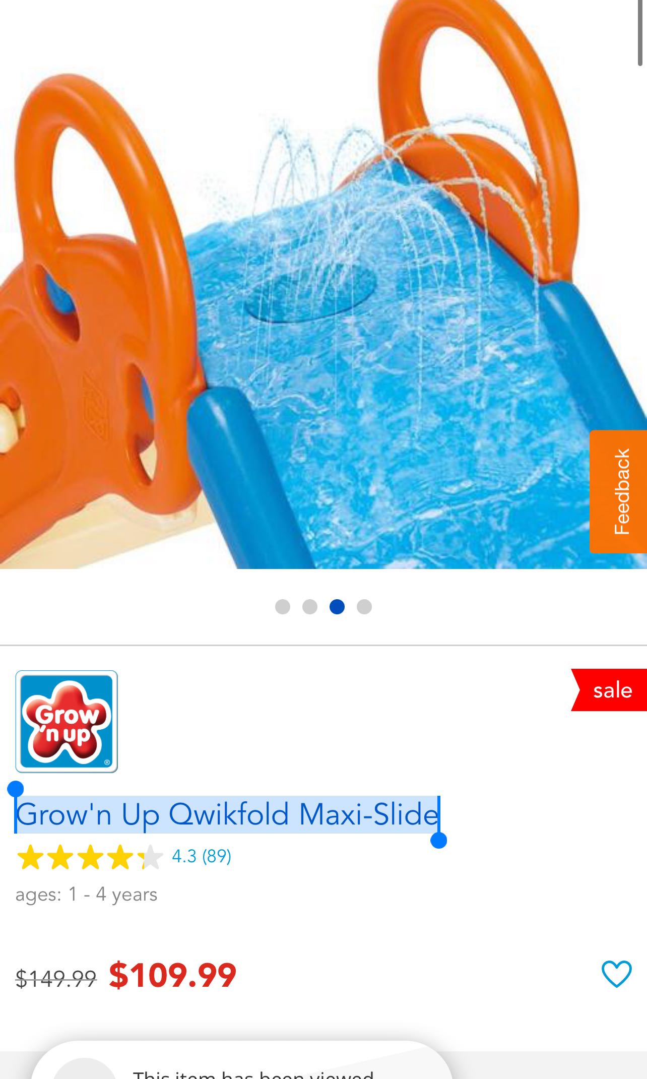 Grow'n Up Qwikfold Maxi-Slide, Babies & Kids, Baby Nursery & Kids ...