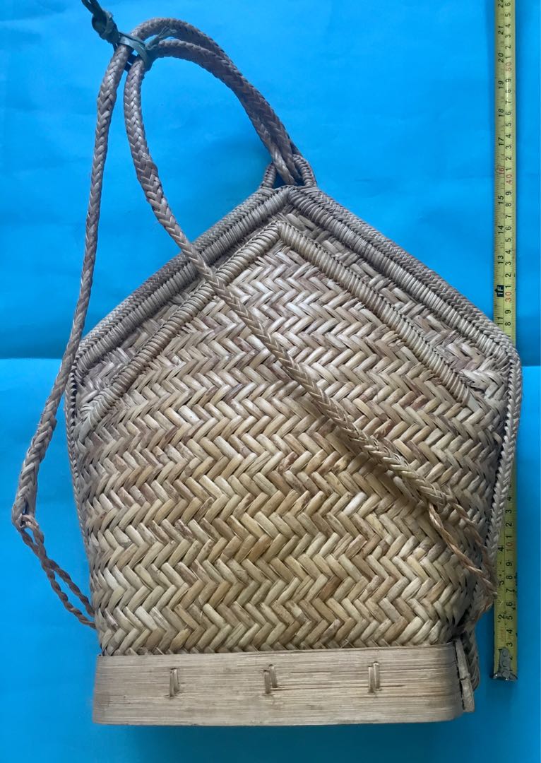 Ifugao handmade rattan backpack new, Luxury, Bags & Wallets on Carousell