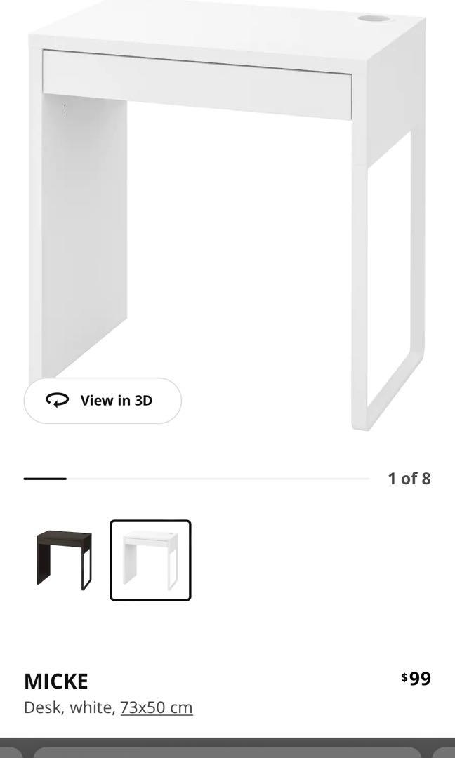 IKEA Micke Desk, Furniture & Home Living, Furniture, Tables & Sets on ...