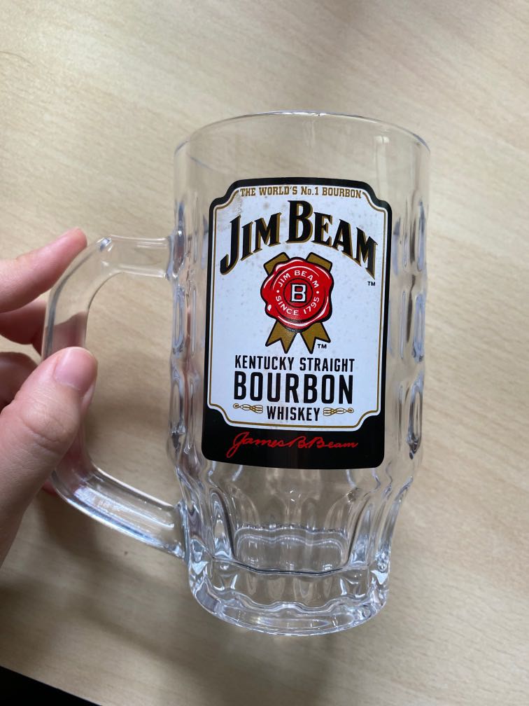 Jim Beam Glass Mug, Furniture & Home Living, Kitchenware & Tableware ...
