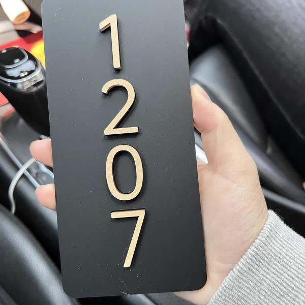 Main Door Unit Number Acrylic 3D Signage, Furniture & Home Living, Home ...
