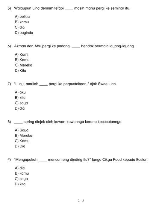 MALAY LANGUAGE PRIMARY 1 2 3 4 5 6 BAHASA MELAYU TAHUN 1 2 3 4 5 6 ...