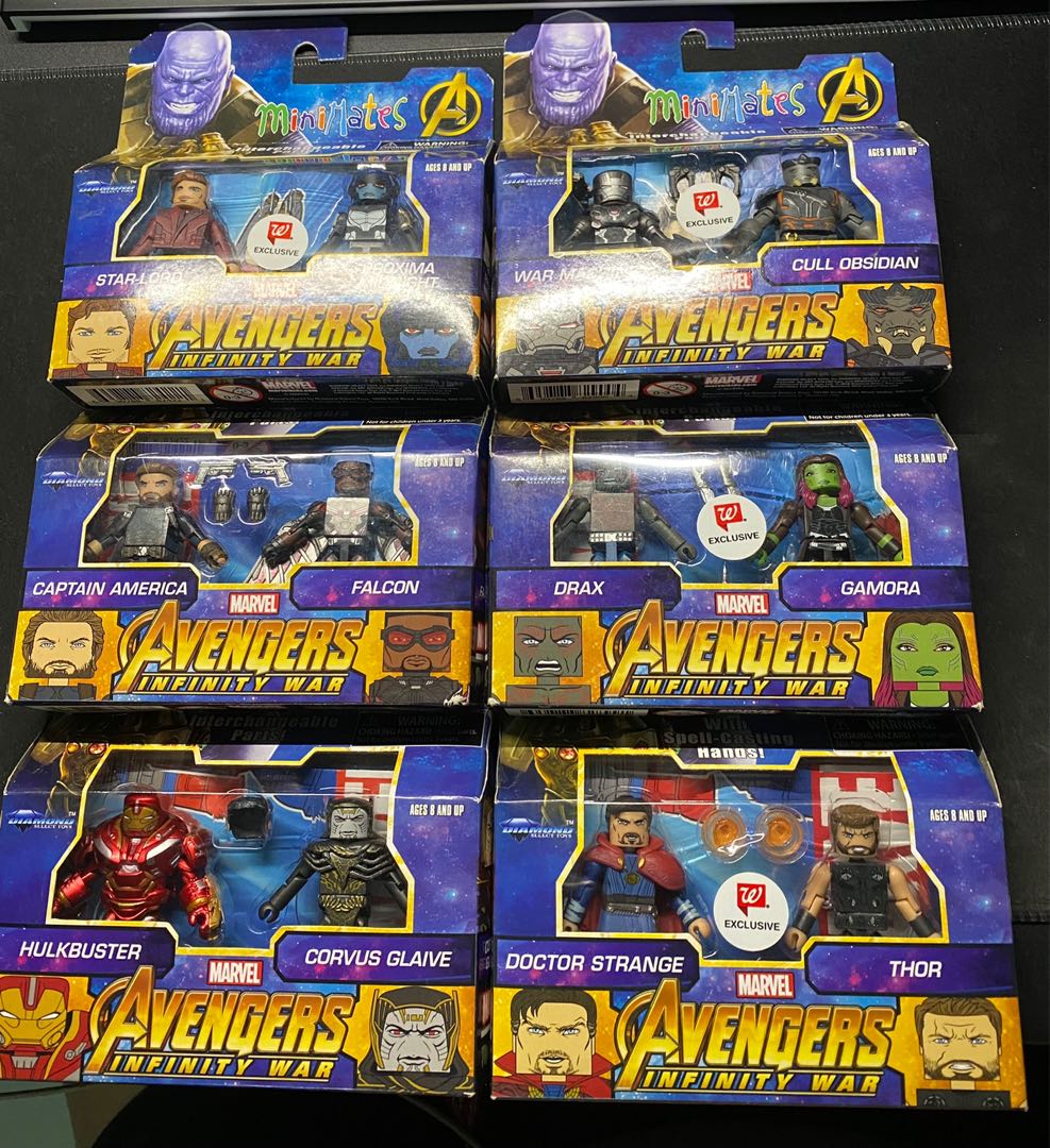 Marvel minimates avengers endgame -starlord & proxima midnight war ...