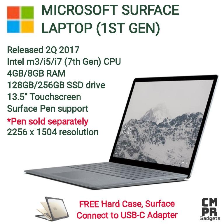 Microsoft Surface Laptop (1st Gen) + FREEBIES, Computers & Tech ...